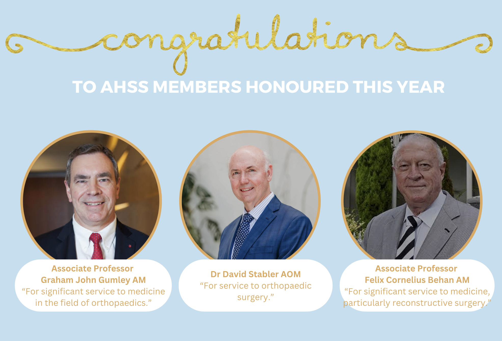 Congratulations | Australian Hand Surgery Society