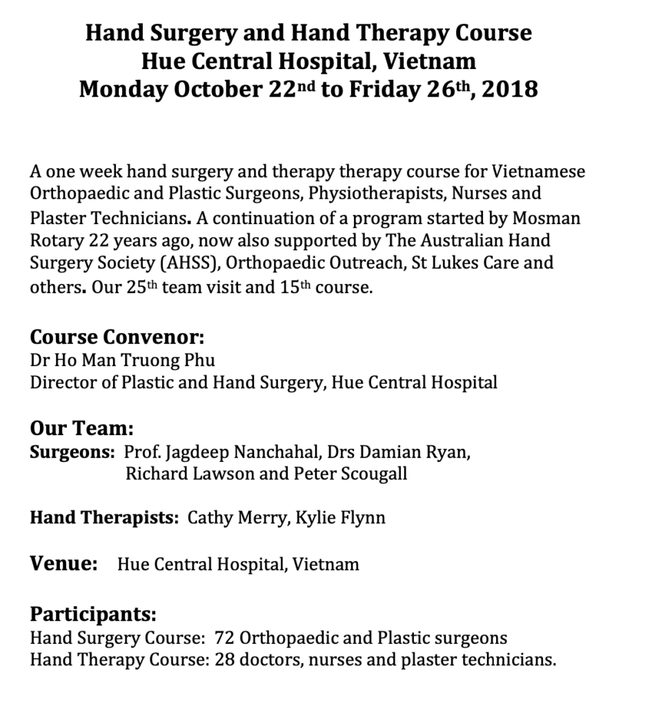 October 2018 | Australian Hand Surgery Society